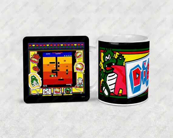 Dig Dug Arcade Game Marquee 11 Oz Coffee Mug & Matching Bezel - Etsy