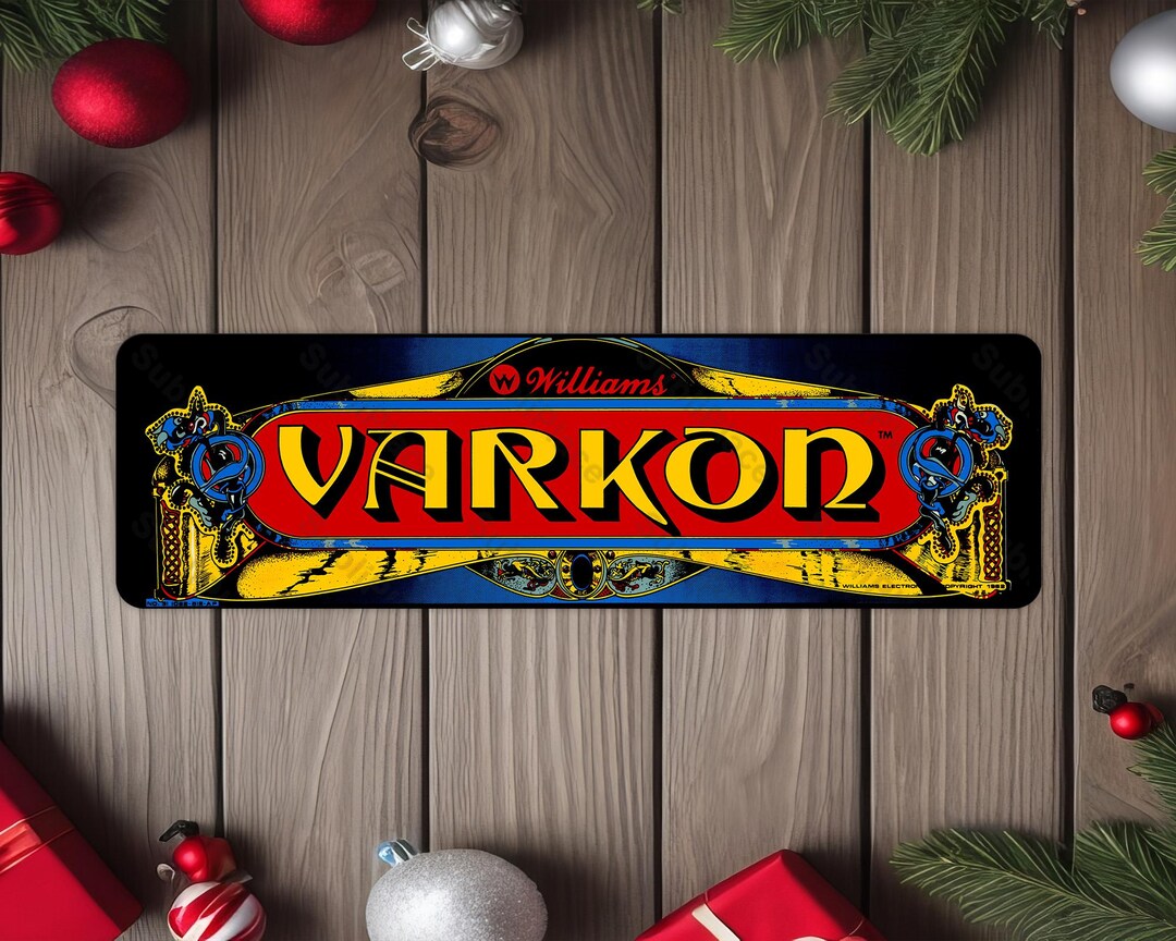 Varkon Arcade Game Marquee Image on a 4"x13.5" Metal Plate - High Gloss ...