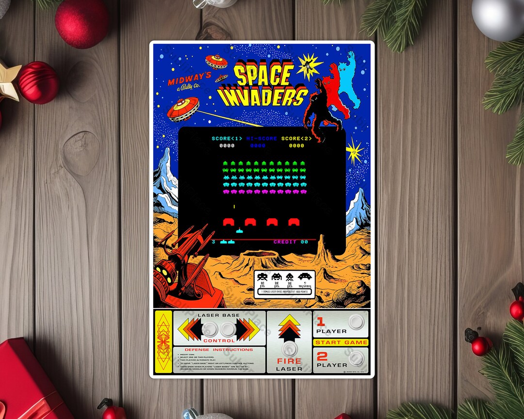 Space Invaders Arcade Game Marquee, Bezel, Screenshot & Control Panel ...