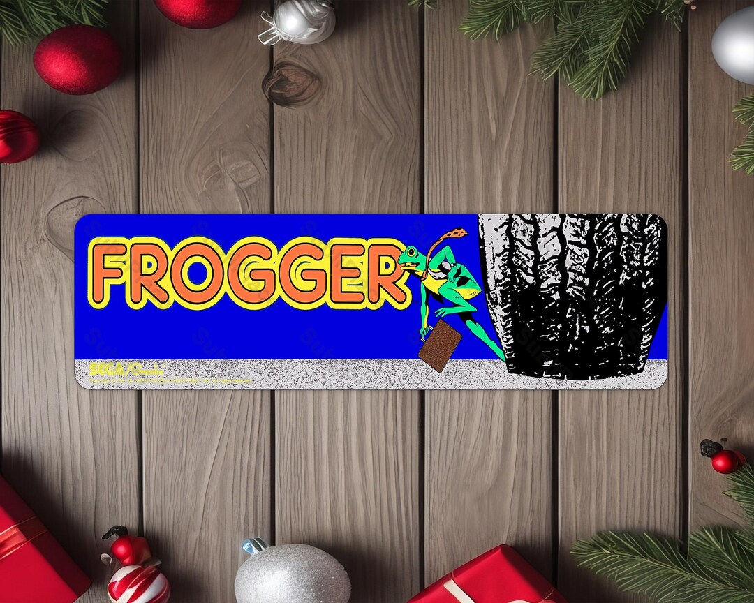 Frogger Arcade Game Marquee 4x13.5 Metal Plate High Gloss With Rounded ...
