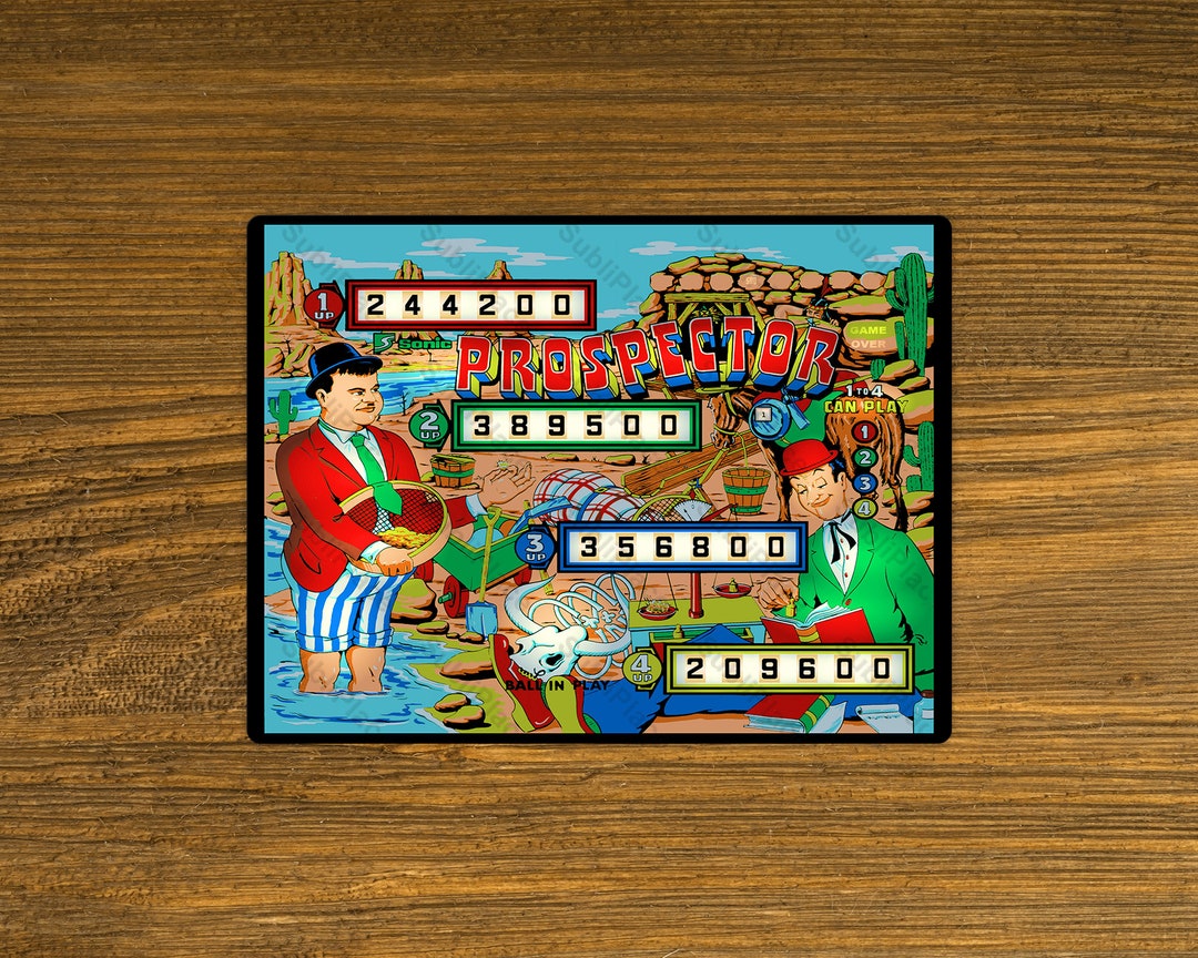 Prospector - Pinball Backglass Image Arcade Game Fridge Magnet 3"x4 ...