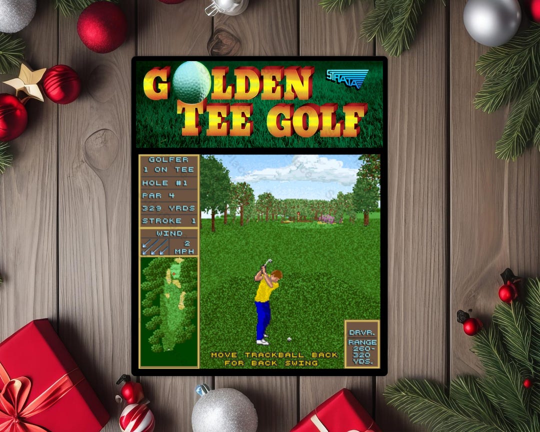 Golden Tee Golf Arcade Game Marquee & Screenshot 8"x10" Metal Plate ...