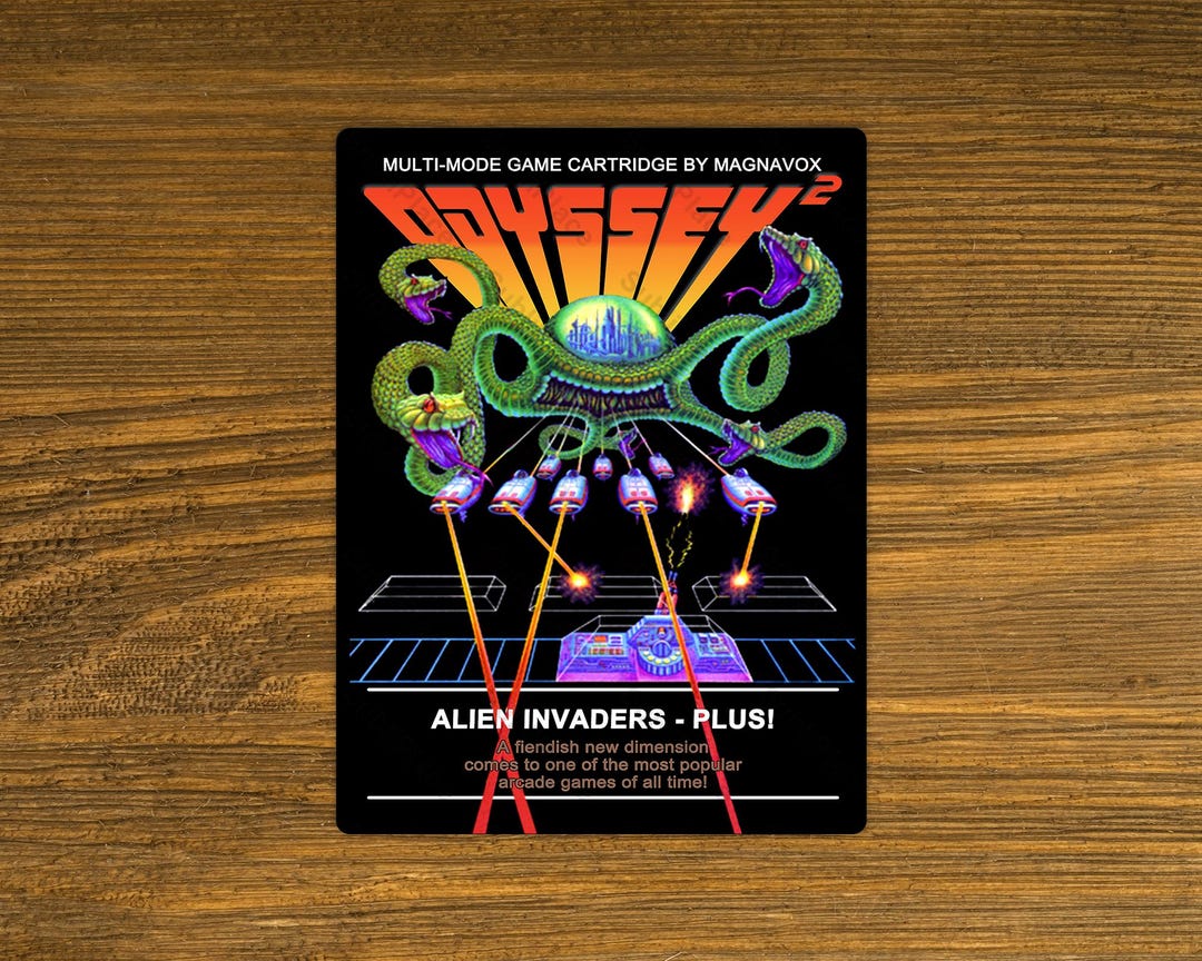 Odyssey2 Alien Invaders - Plus! Video Game Box Cover Image on a Fridge ...