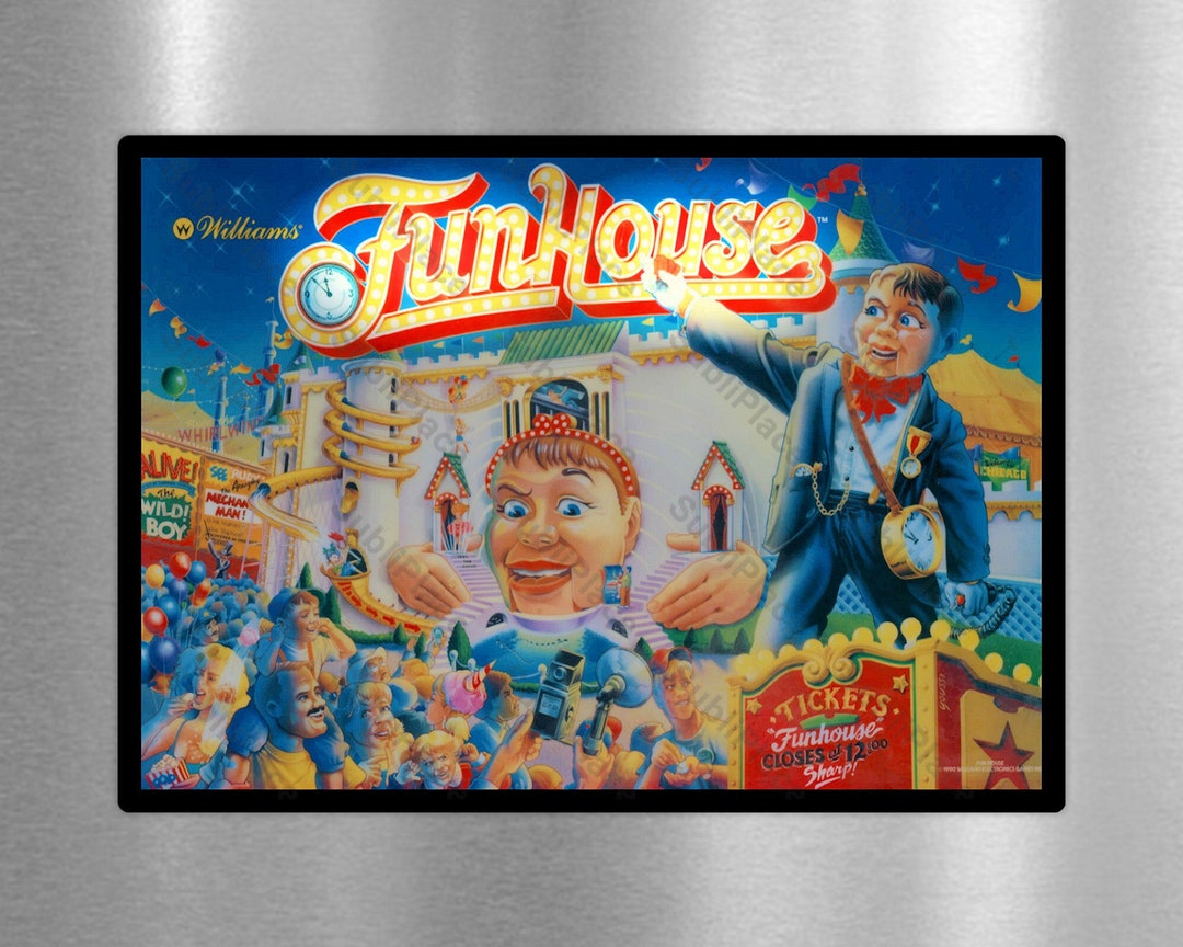 Funhouse Pinball Arcade Game Back Glass Image With No DMD Part - Etsy
