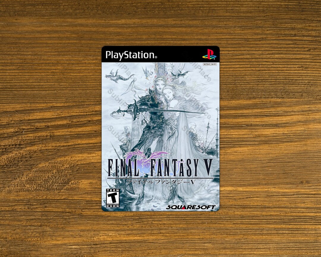 Final Fantasy V - PS1 Box Cover Video Game Image on a Fridge Magnet 2.5 ...