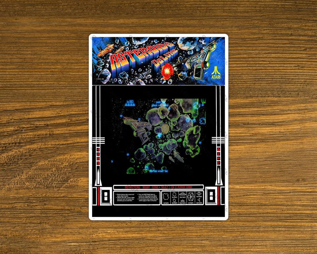 Asteroids Deluxe Arcade Game Fridge Magnet 3"x4" Metal Plate - Marquee ...