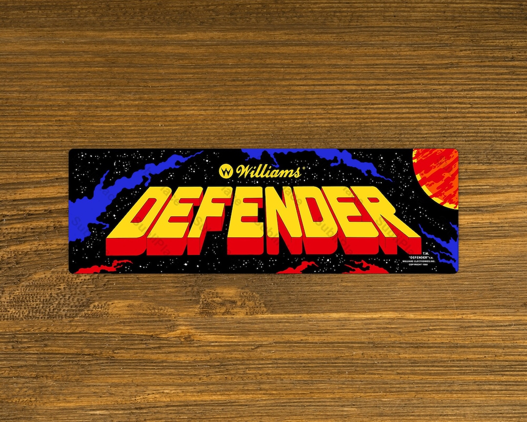 Defender Arcade Game Marquee Fridge Magnet 2 X 6.25 Metal Plate High ...