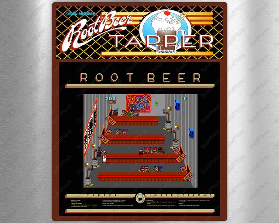 Root Beer Tapper Arcade Game Marquee Bezel & Screenshot | Etsy
