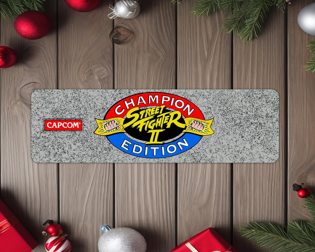 Street Fighter II Champion Edition Arcade Game Marquee 4"x13.5" Metal ...