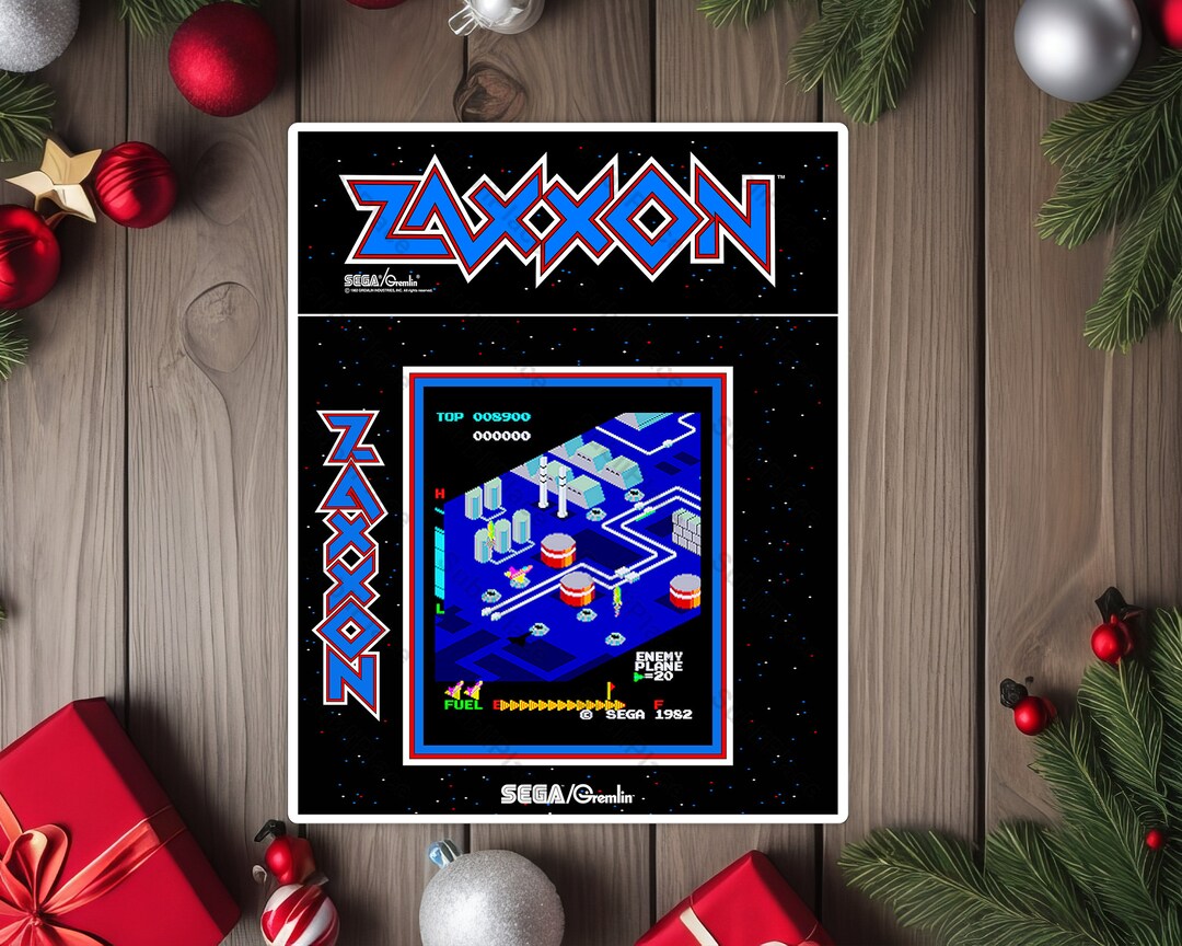 Zaxxon Arcade Game Marquee, Bezel & Screenshot 8"x10" Metal Plate ...