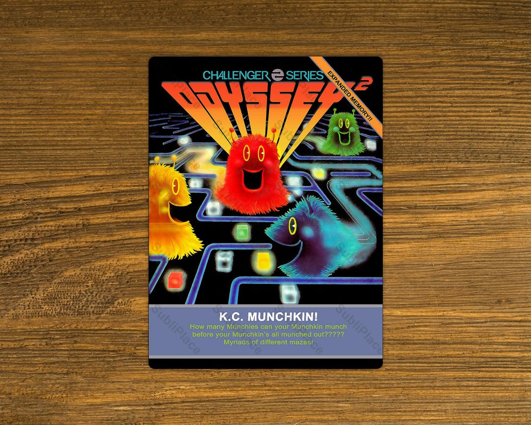 Odyssey2 K.C. Munchkin! - Video Game Box Cover Image on a Fridge Magnet ...
