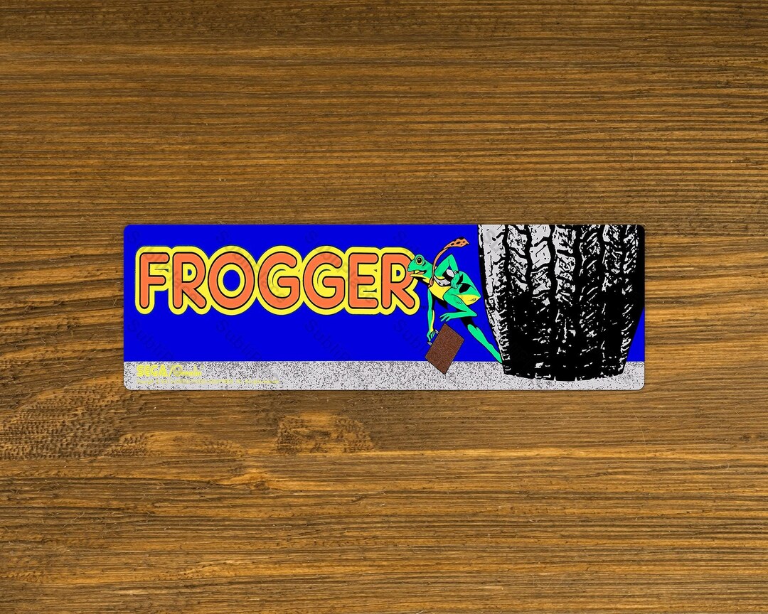 Frogger Arcade Game Marquee Fridge Magnet 1.75"x5.5" Metal Plate - High ...
