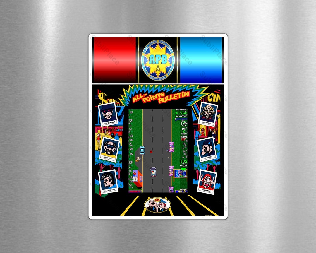 APB All Points Bulletin Arcade Game Fridge Magnet - Etsy