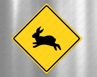 Metal Bunny Crossing Sign - Etsy