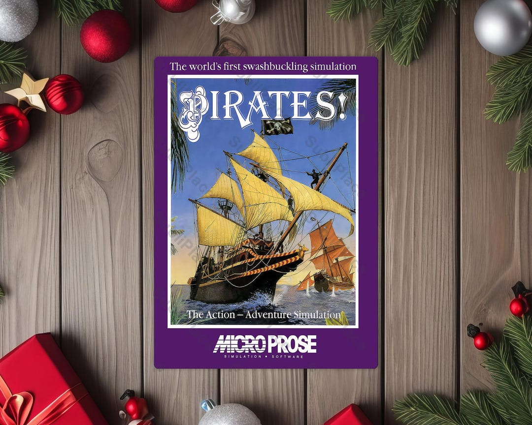 Atari ST Sidmeier's Pirates! Box Cover Video Game Image on a 5"x7 ...