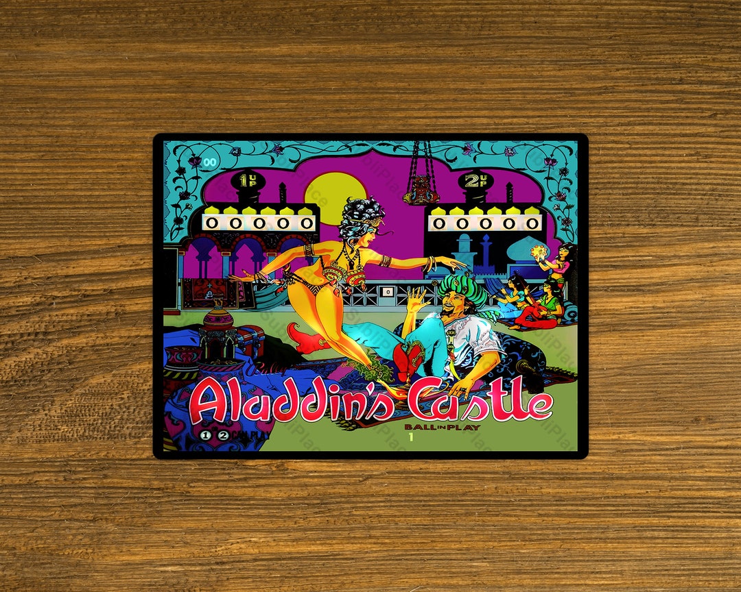 Aladdin's Castle Bally 1976 Backglass Image Arcade Game Fridge Magnet ...
