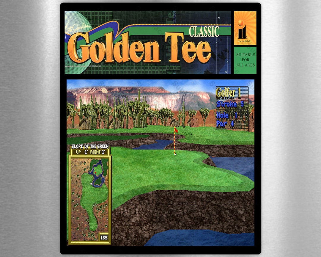 Golden Tee Classic Arcade Game Marquee & Screenshot 8x10 Metal Plate ...