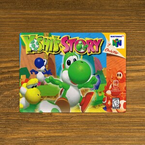N64 Yoshi's Story - Video Game Box Cover Image on a Fridge Magnet 3"x4 ...
