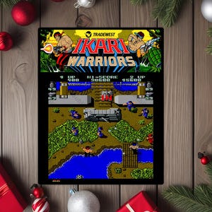 Ikari Warriors Arcade Game Marquee & Screenshot Image on a 8"x10" Metal ...