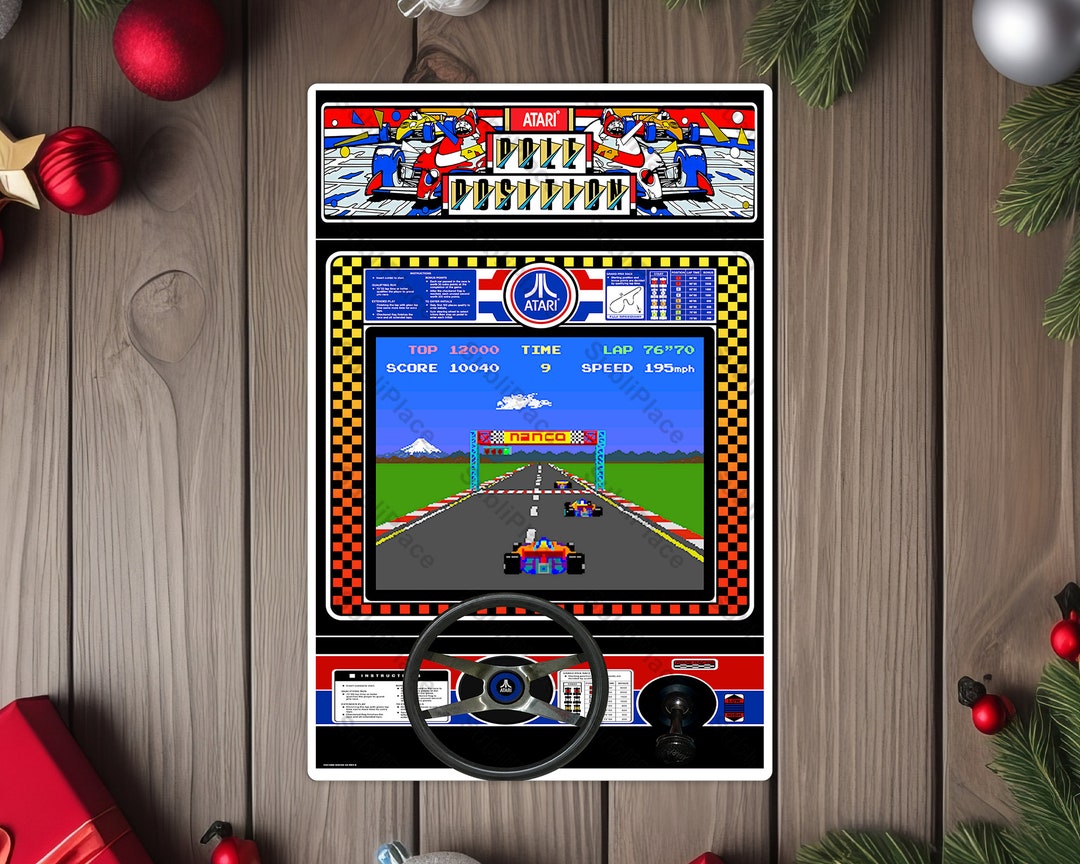 Pole Position Arcade Game Marquee, Bezel, Screenshot & Control Panel ...