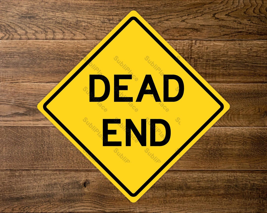 Dead End - Diamond Shape Road Street Sign on a Metal Plate - 8" Long ...