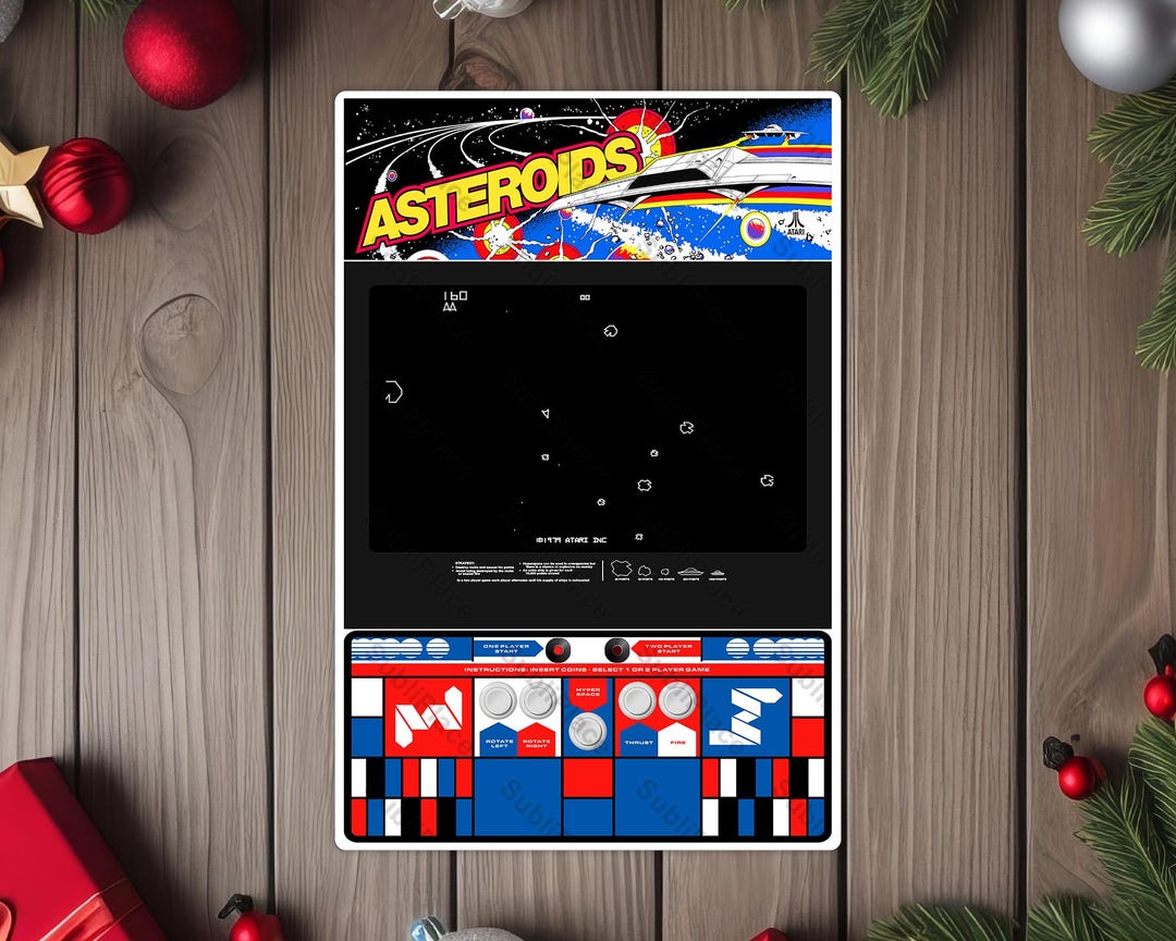 Asteroids Arcade Game Marquee, Bezel, Screenshot & Control Panel Image ...