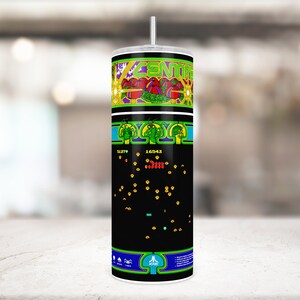Centipede 20oz Skinny Tumbler Arcade Game Art 2 Marquees, Bezel ...
