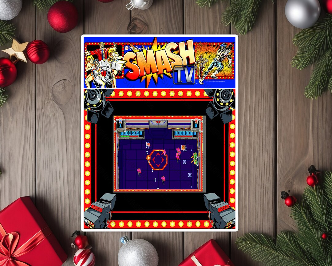 Smash T.V. Arcade Game Marquee, Bezel & Screenshot 8"x10" Metal Plate ...