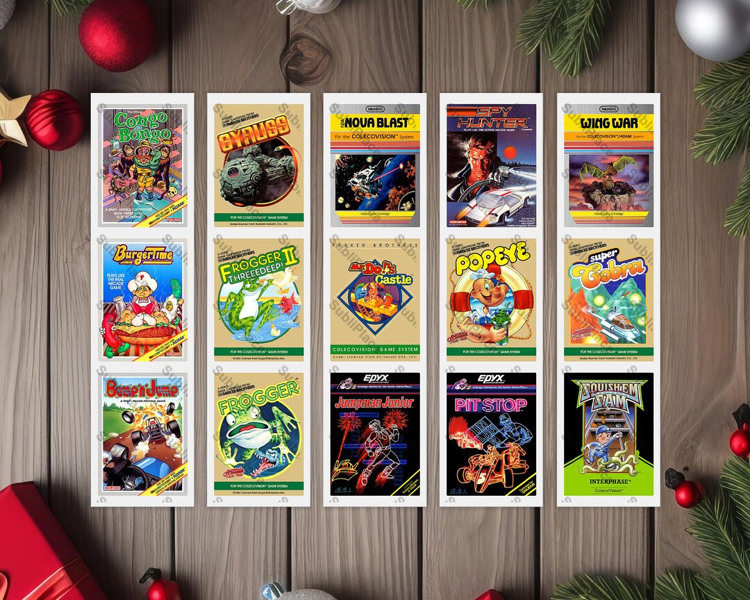 Set of 15 Coleco Vision Box Cover Image Stickers - Stickers 1.6" X 2.2 ...