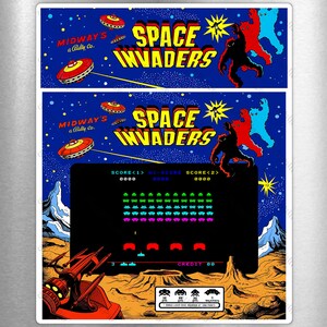 Space Invaders Arcade Game Marquee Bezel & Screenshot - Etsy