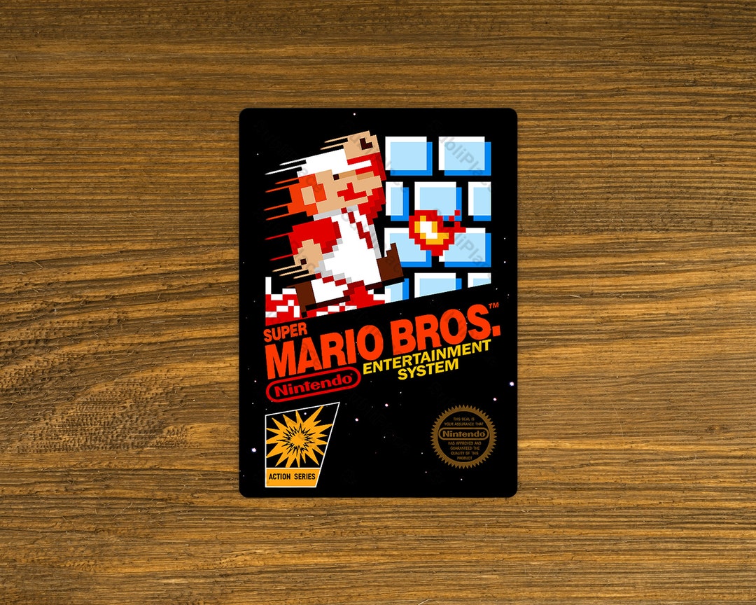 Super Mario Bros. NES Box Cover Video Game Image on a Fridge Magnet 2.5 ...