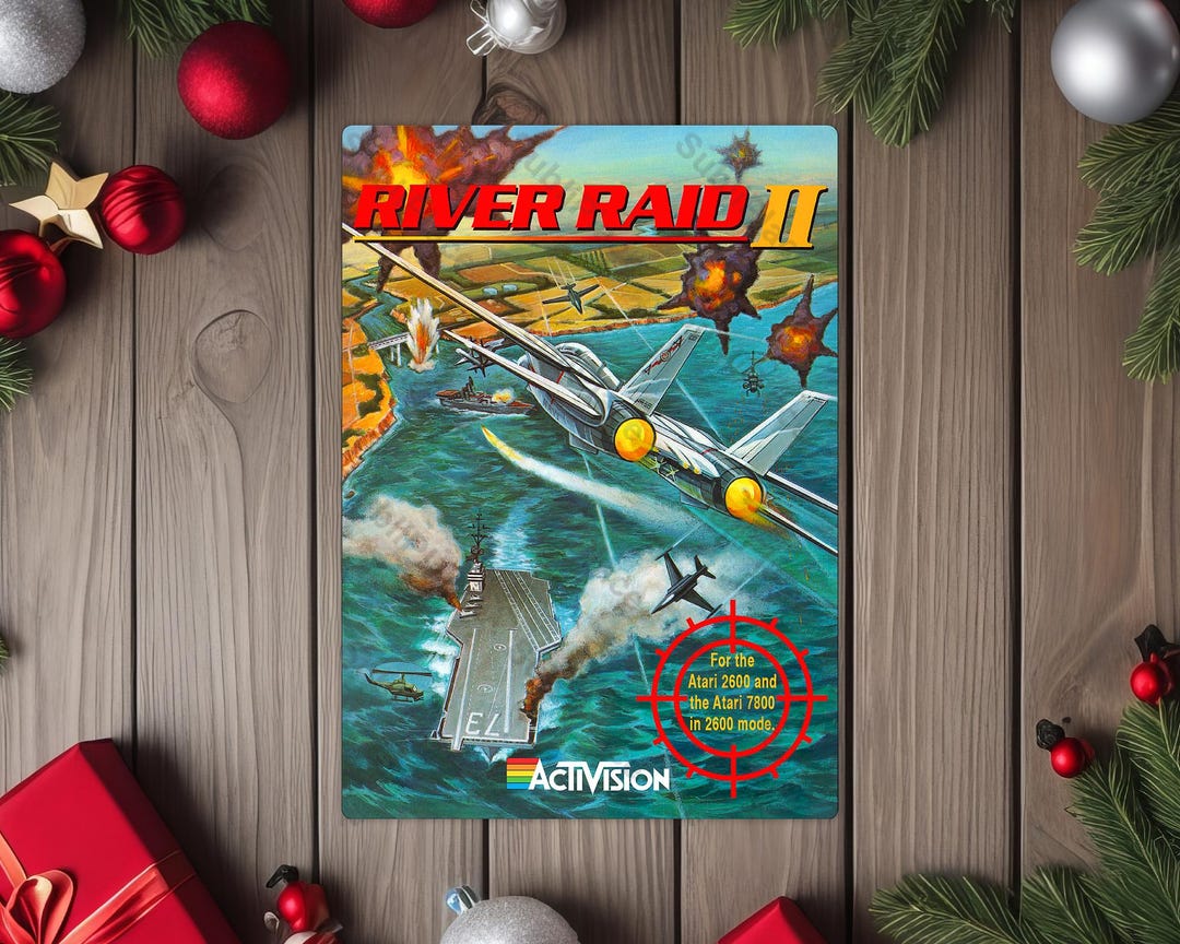 Atari 2600 River Raid II Box Cover Video Game Image on a 5"x7" Metal ...