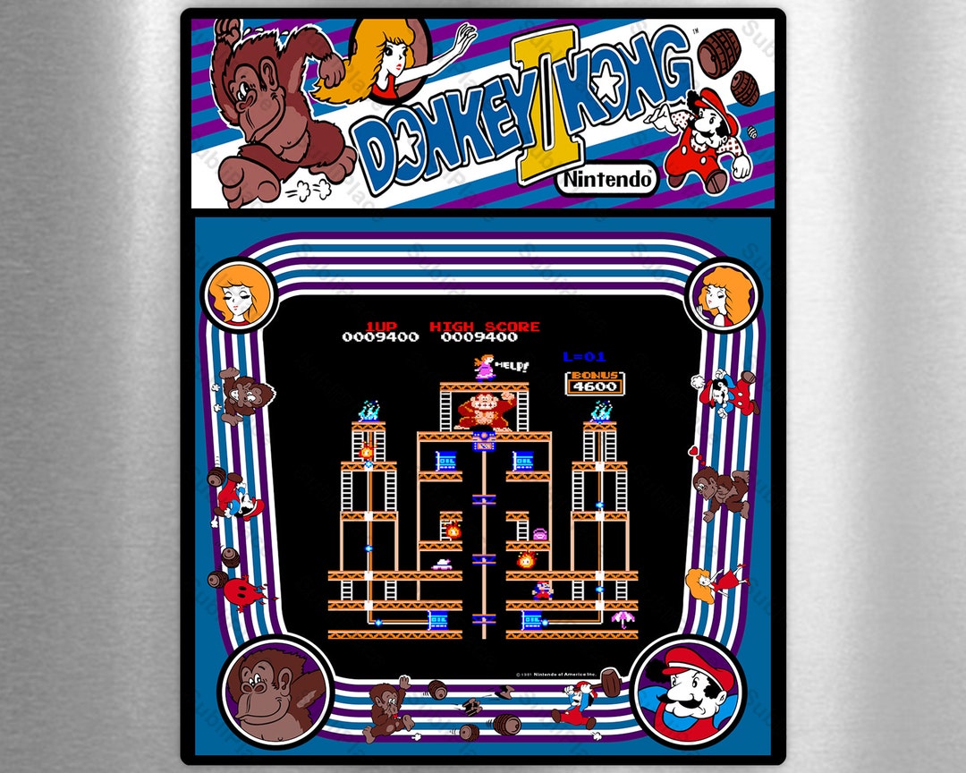 Donkey Kong 2 Arcade Game Marquee Bezel & Screenshot - Etsy