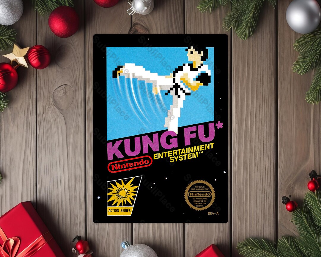 NES Kung Fu Box Cover Video Game Image on a 5"x7" Metal Plate - High ...