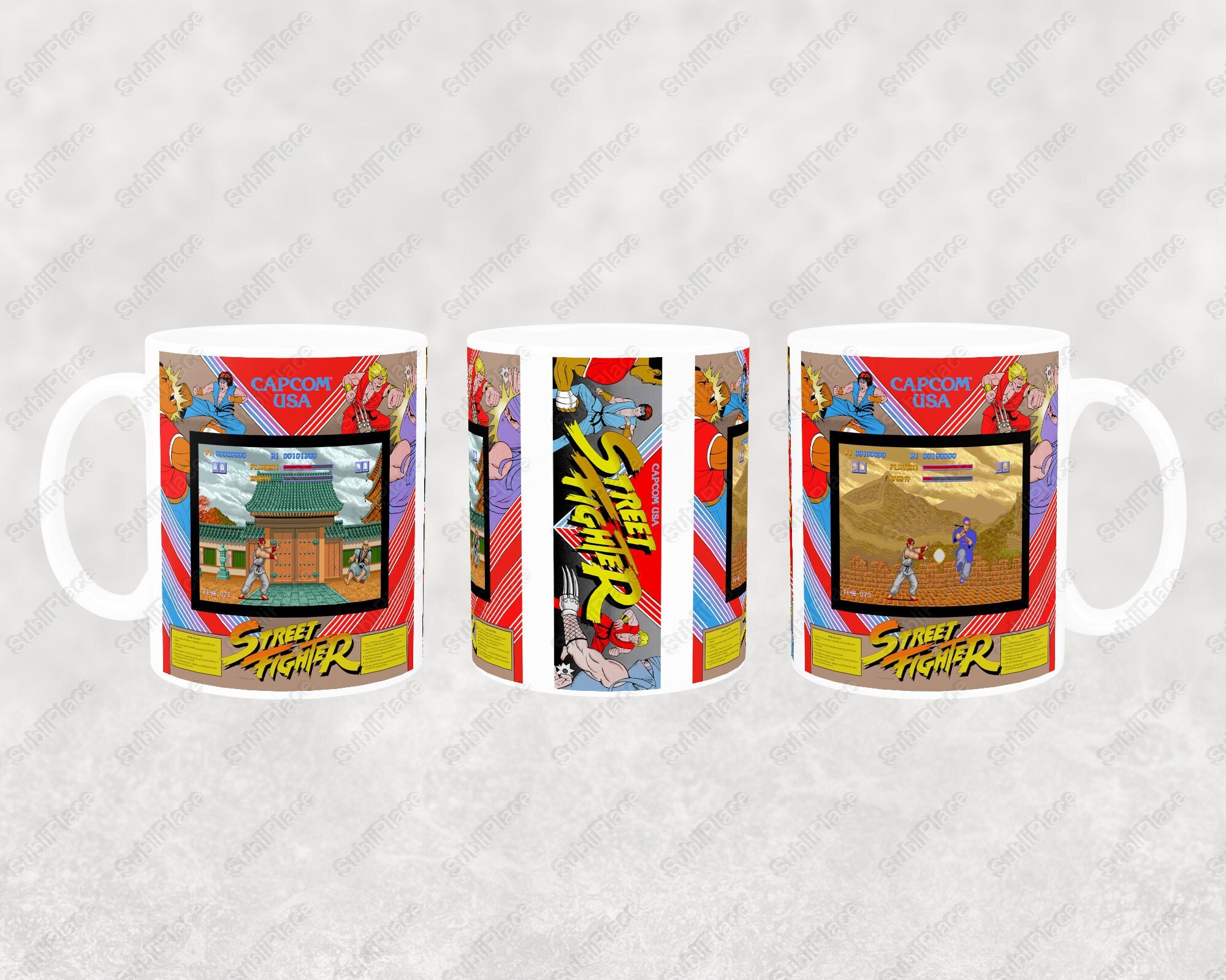 Street Fighter Arcade Game Marquee Bezel and Screenshots 11 - Etsy