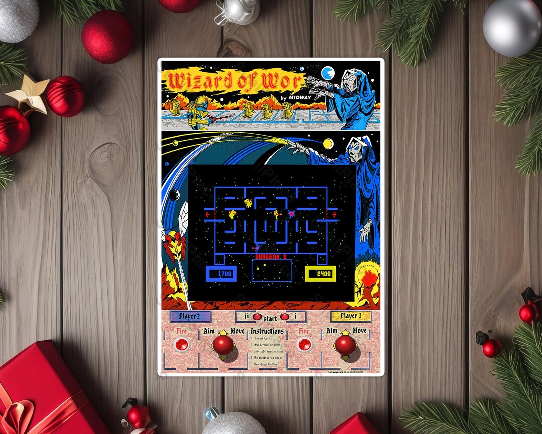 Wizard of Wor Arcade Game Marquee, Bezel, Screenshot & Control Panel ...