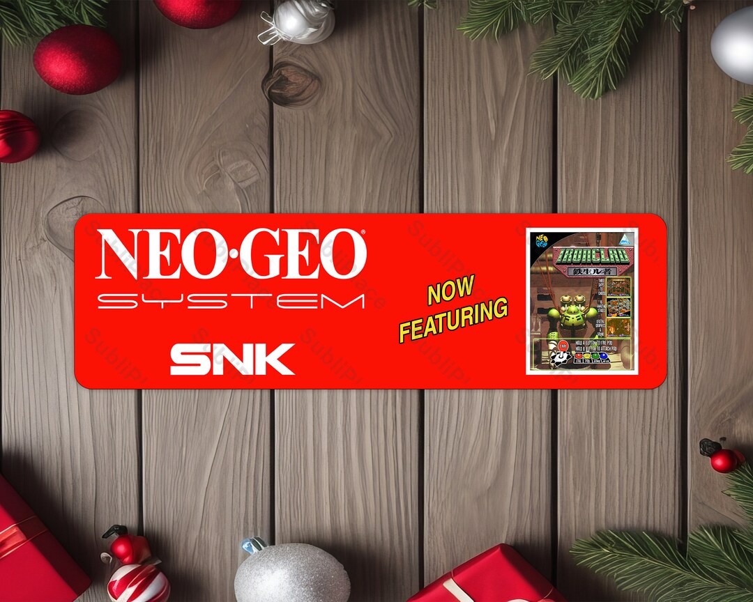 Ironclad - Neo-geo SNK Arcade Game Marquee 4"x13.5" Metal Plate - High ...