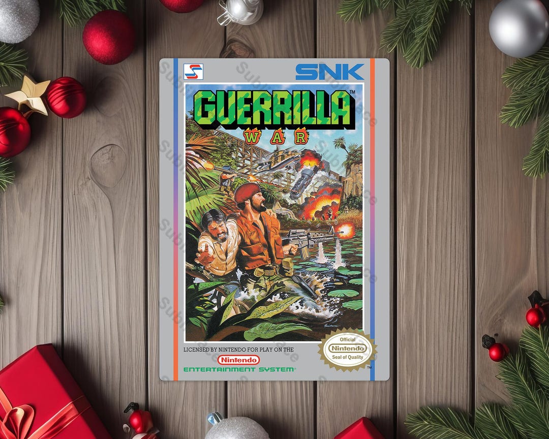NES Guerilla War Box Cover Video Game Image on a 5"x7" Metal Plate ...