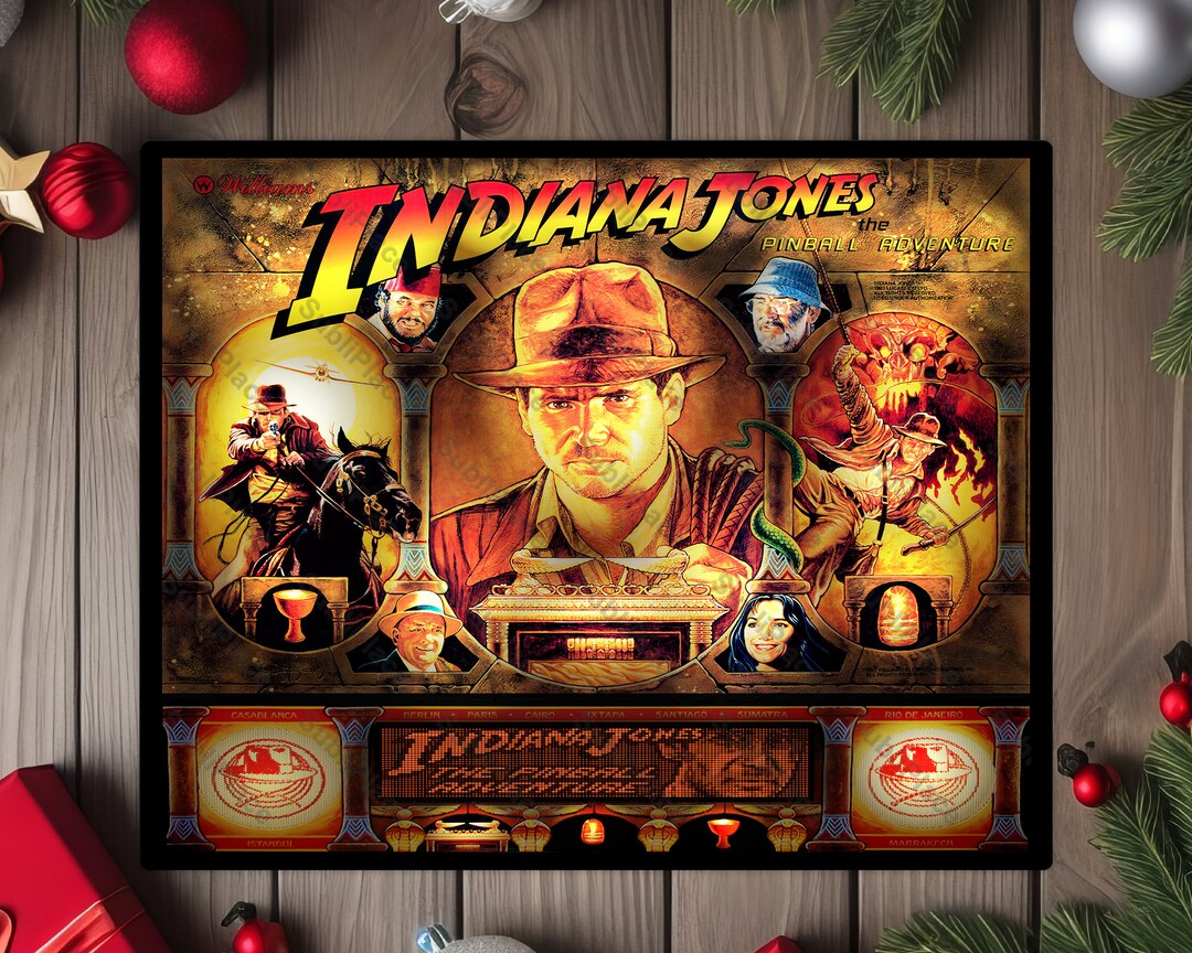 Indiana Jones the Pinball Adventure Pinball Arcade Game Backglass Image ...