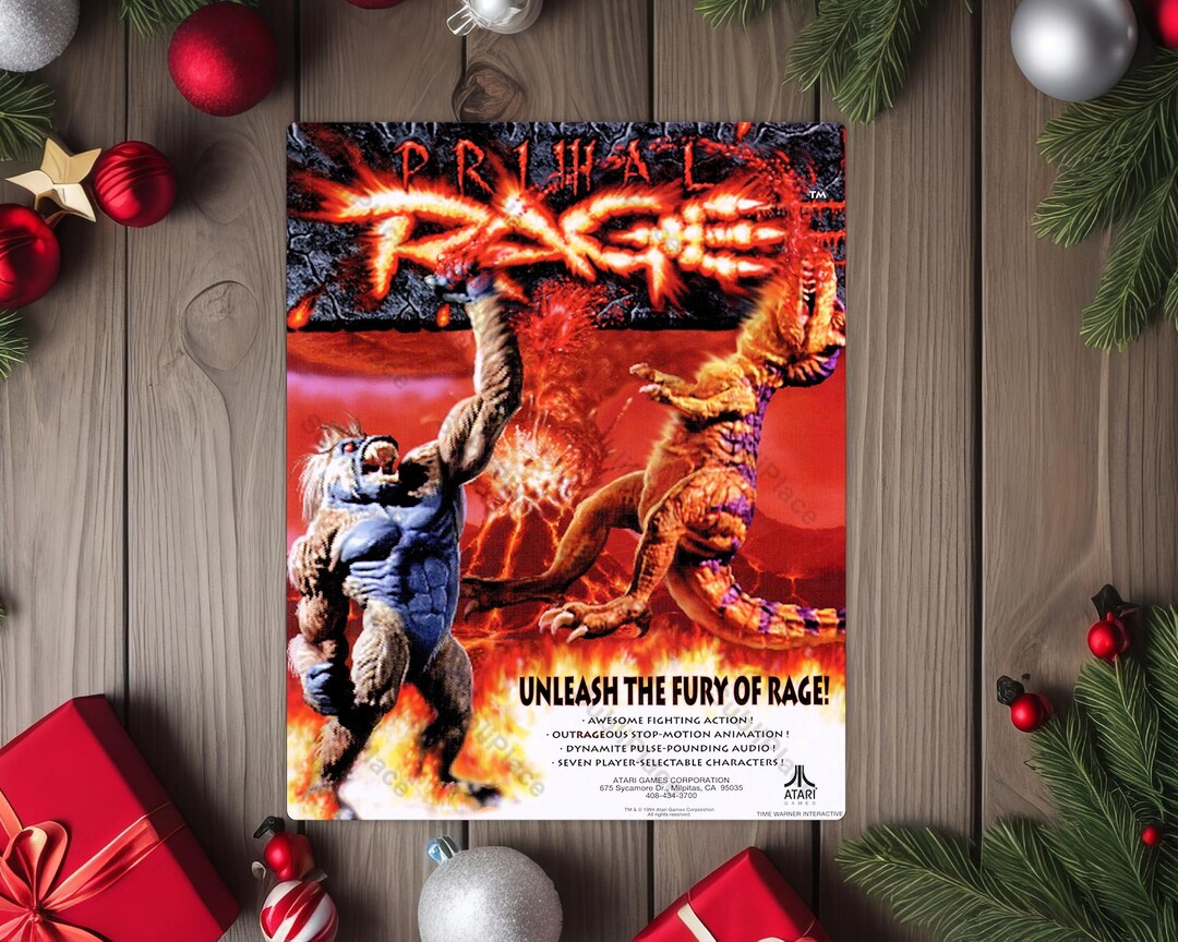 Primal Rage Arcade Game Flyer Promo Art - Alternate Image on a 8"x10 ...