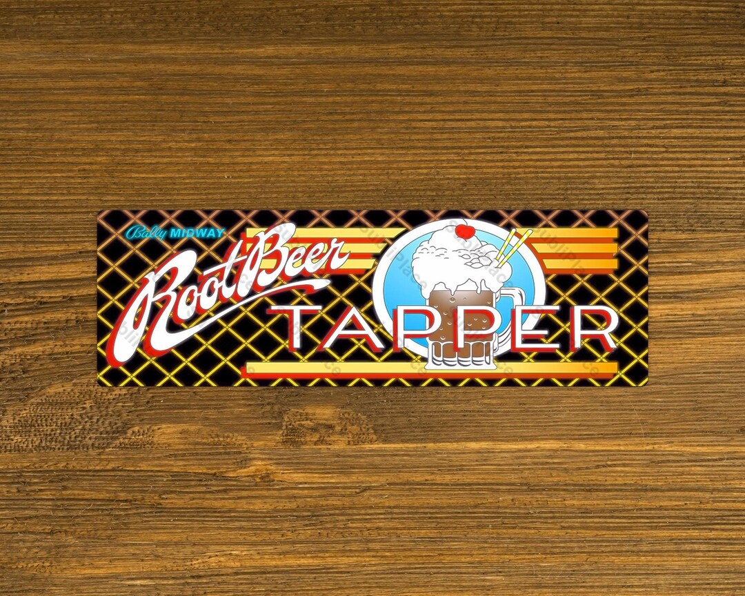 Root Beer Tapper Arcade Game Marquee Fridge Magnet 2" X 6.25" Metal ...