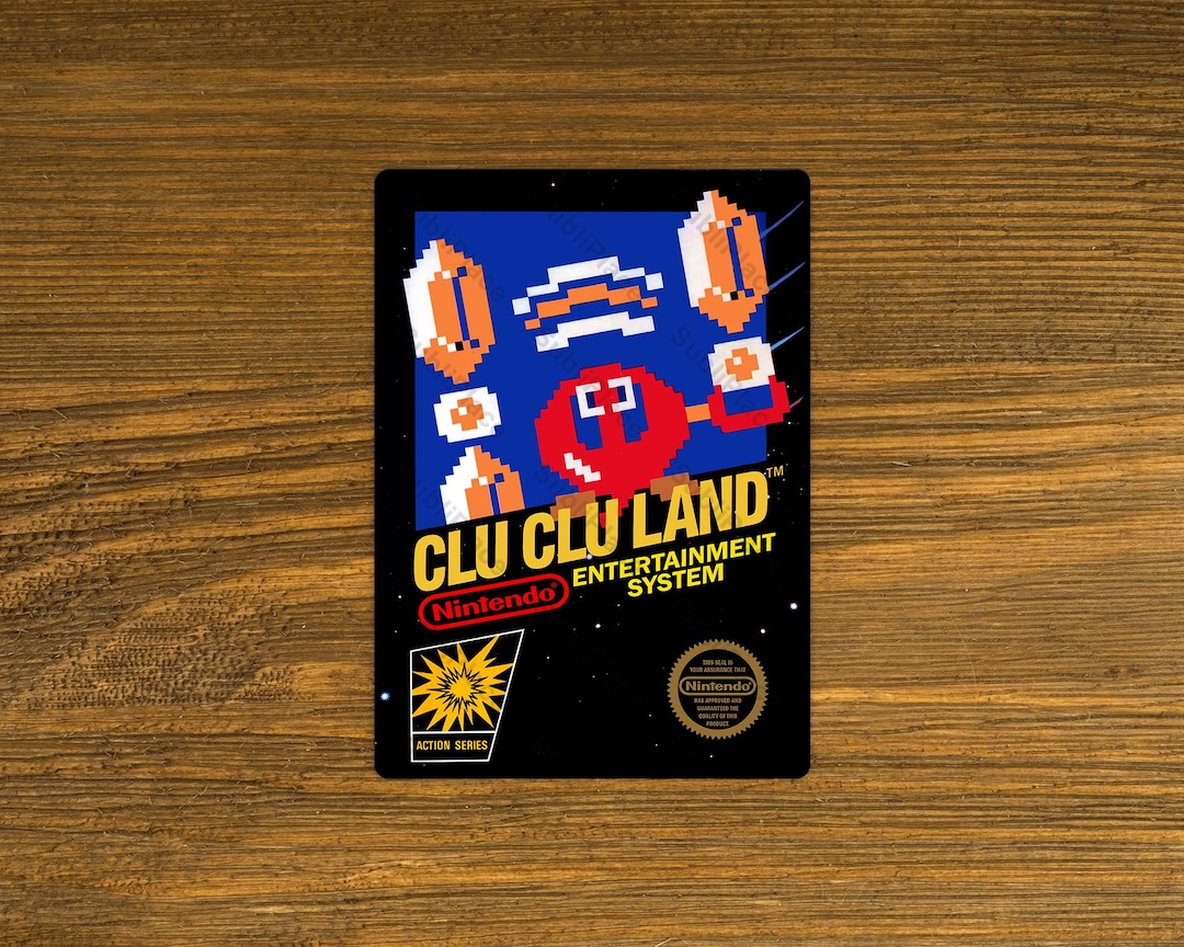 Clu Clu Land NES Box Cover Video Game Image on Fridge Magnet 2.5"x3.5 ...
