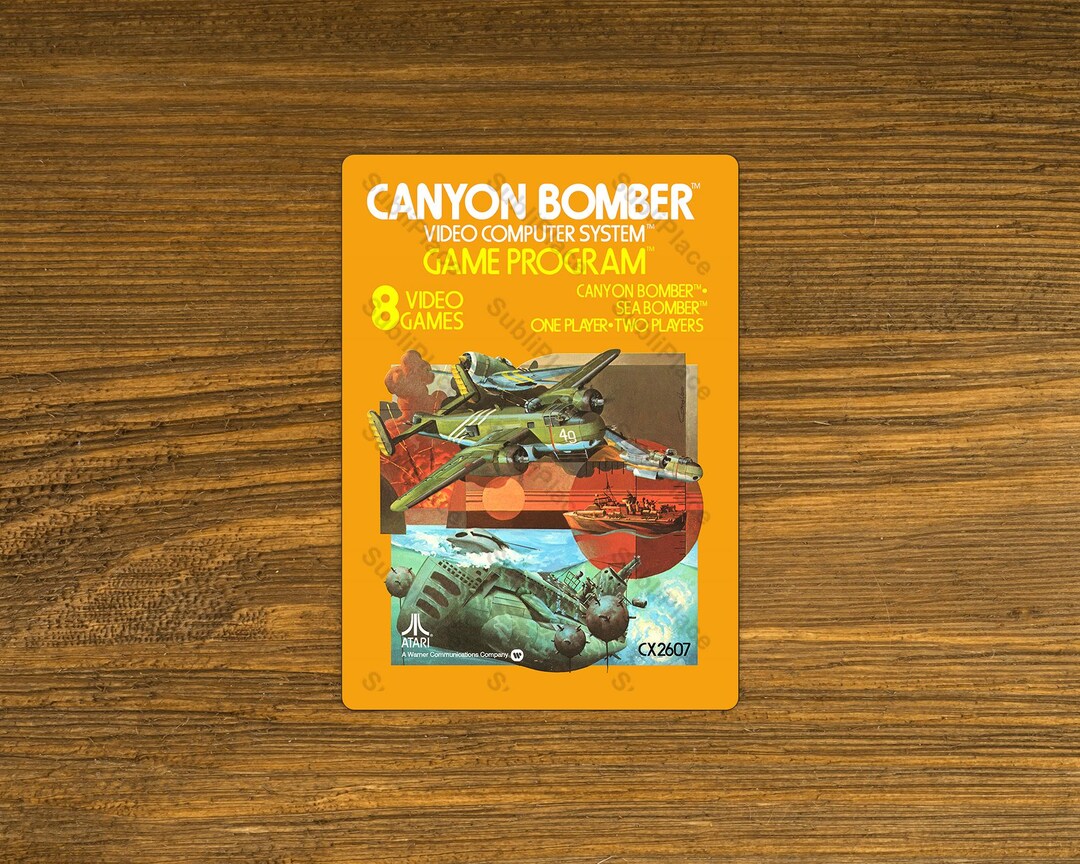 Canyon Bomber Atari 2600 Box Cover Video Game Image on a Fridge Magnet ...