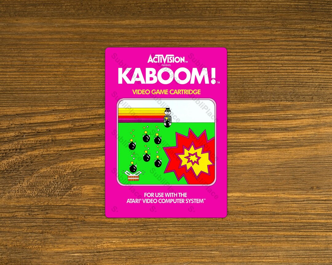 Kaboom! Atari 2600 Box Cover Video Game Image on a Fridge Magnet 2.5"x3 ...