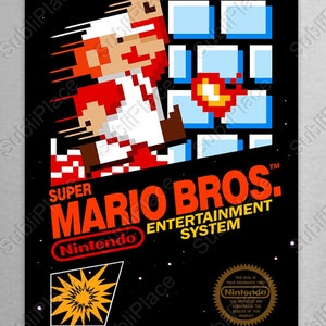 Set of 4 Mario & Super Mario Bros. NES Box Cover Video Game Fridge ...