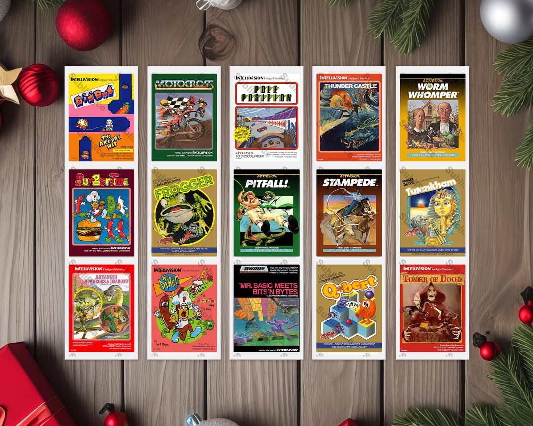 Set of 15 Intellivision Box Cover Image Stickers - Each Sticker 1.65" X ...