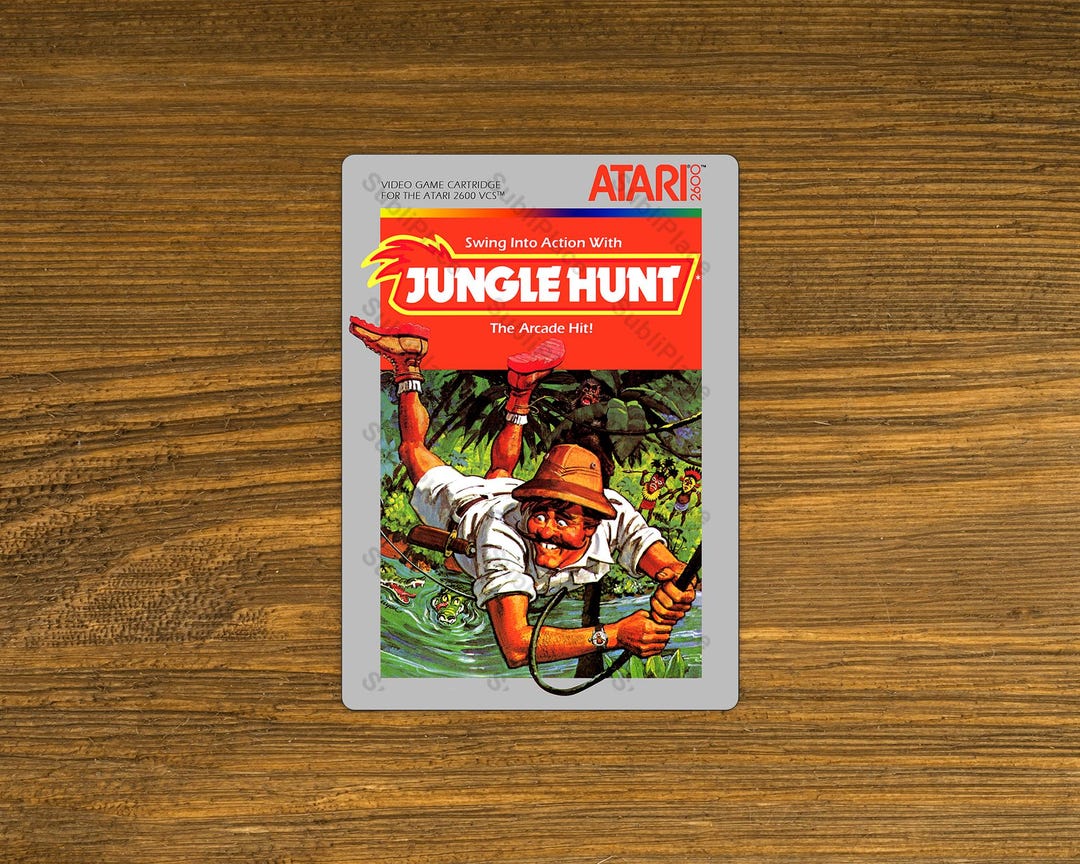 Jungle Hunt Atari 2600 Box Cover Video Game Image on a Fridge Magnet 2. ...