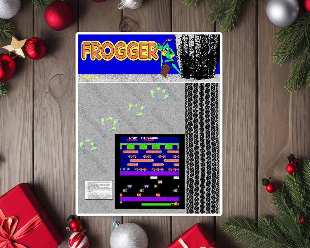 Frogger Arcade Game Marquee, Bezel & Screenshot Image on a 8"x10" Metal ...