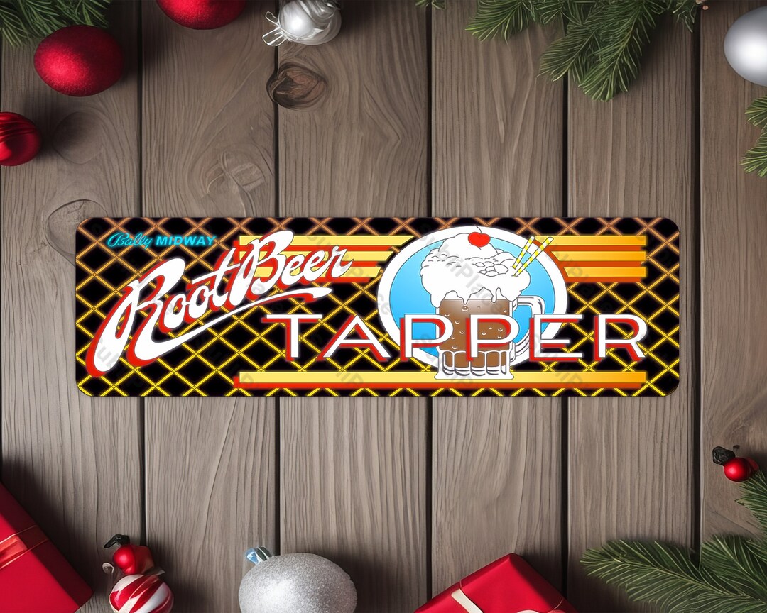 Root Beer Tapper Arcade Game Marquee 4"x13.5" Metal Plate - High Gloss ...