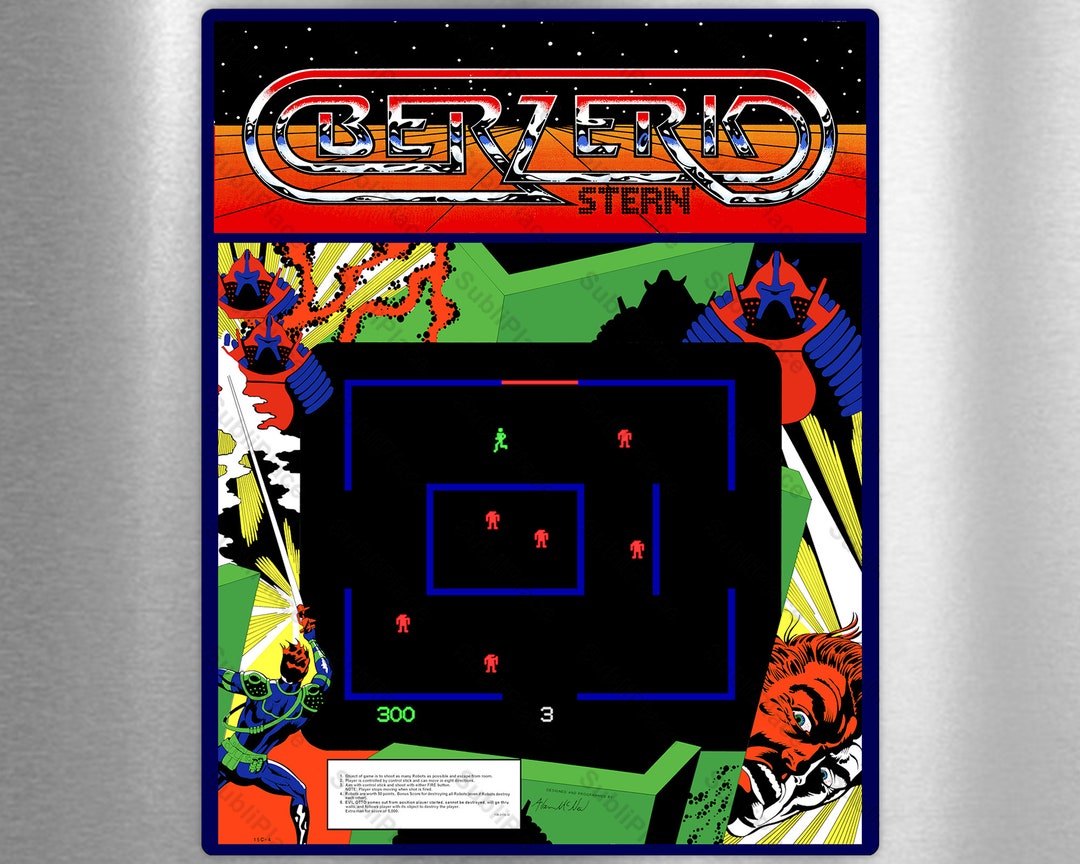 Berzerk Arcade Game Marquee Bezel & Screenshot - Etsy